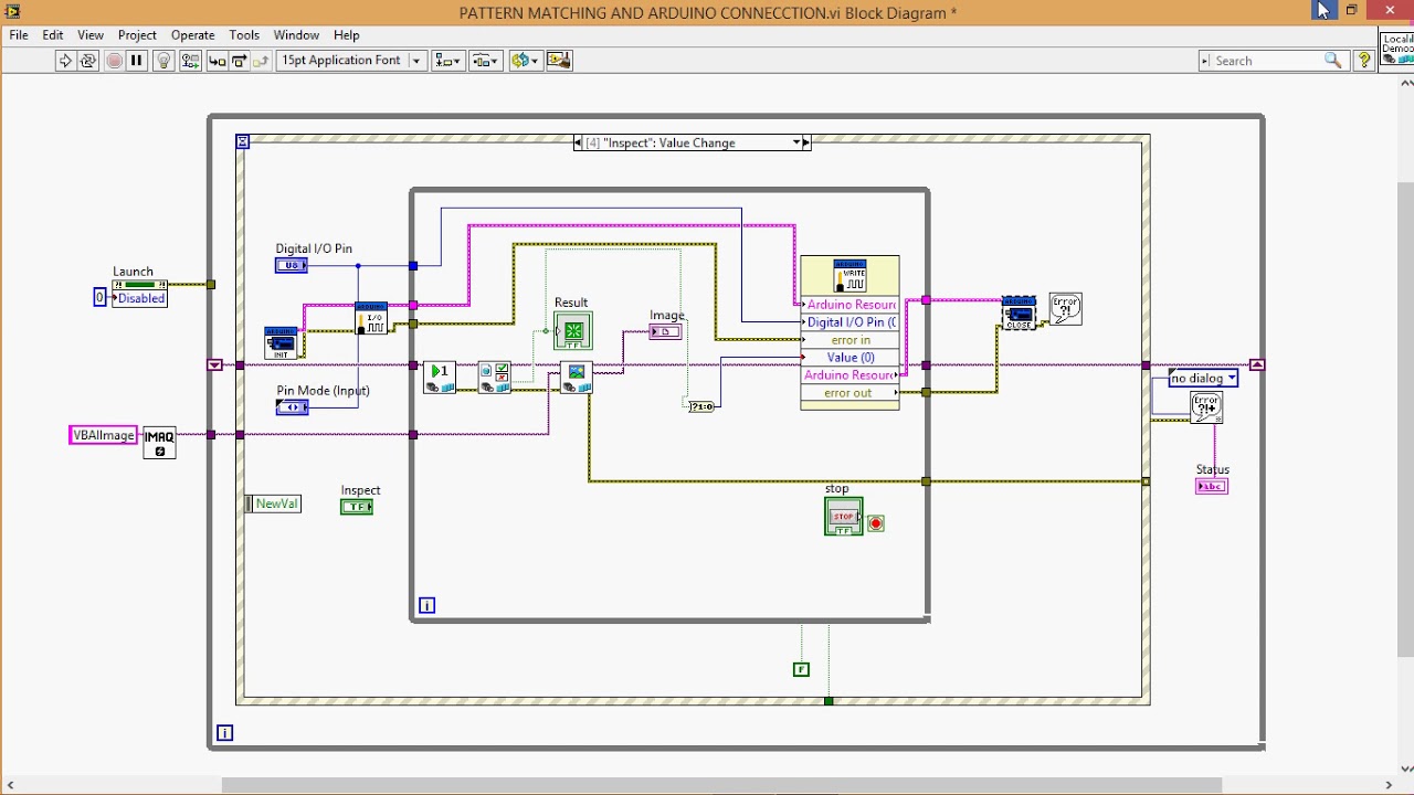 Image Proceesing Pattern Matching In Labview With Arduino Interface