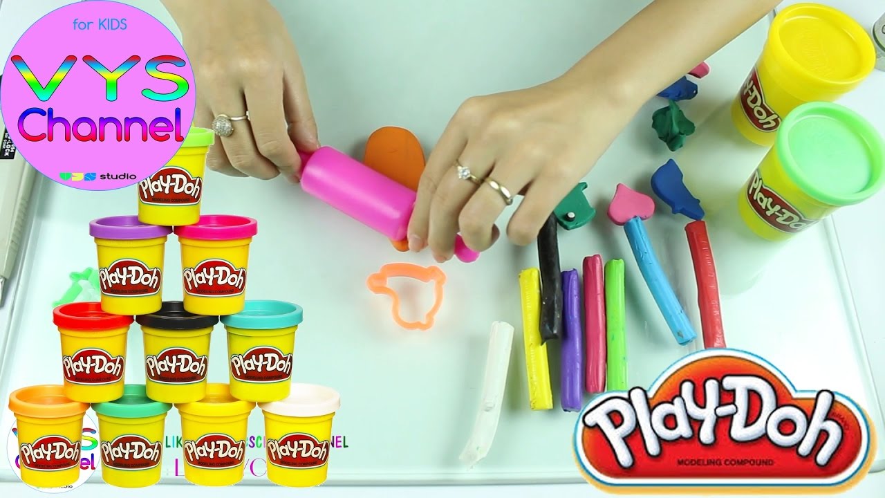 Play And Learn Colors With Play Doh Modeling Clay Toys Fun And Creative