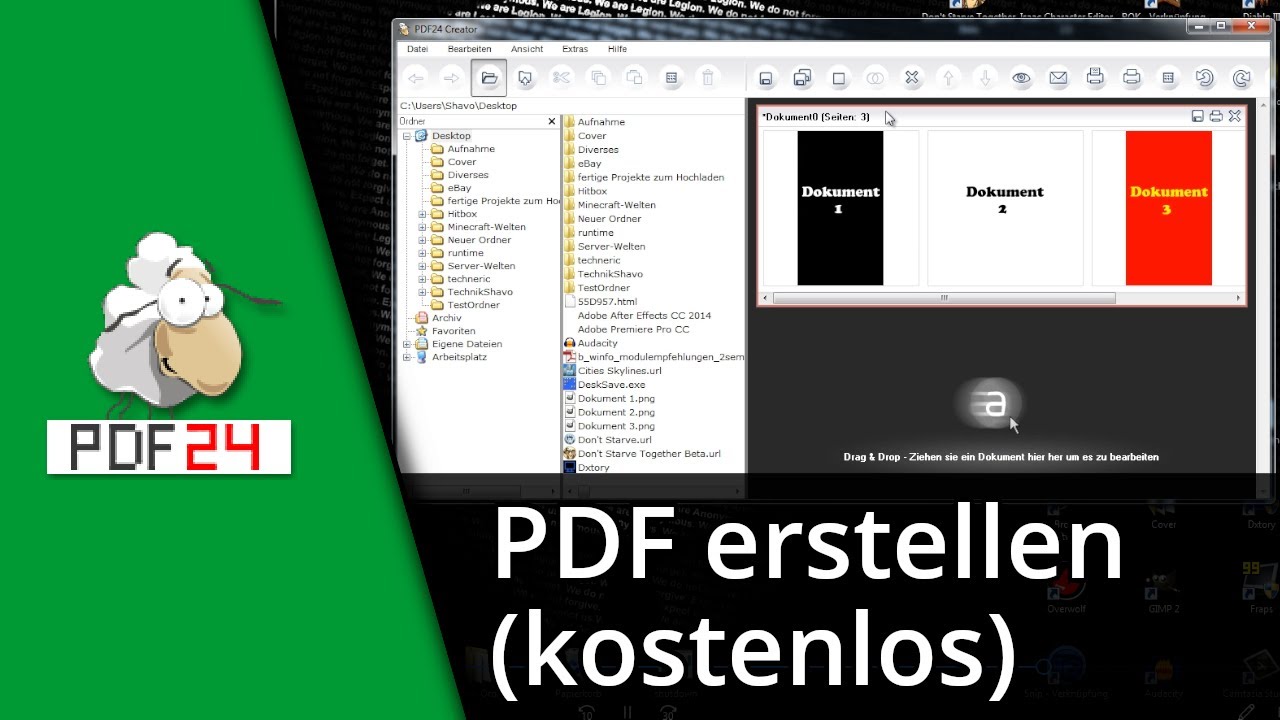 Pdf Erstellen Auch Mehrseitig Mit Pdf24 Creator Tutorial Youtube