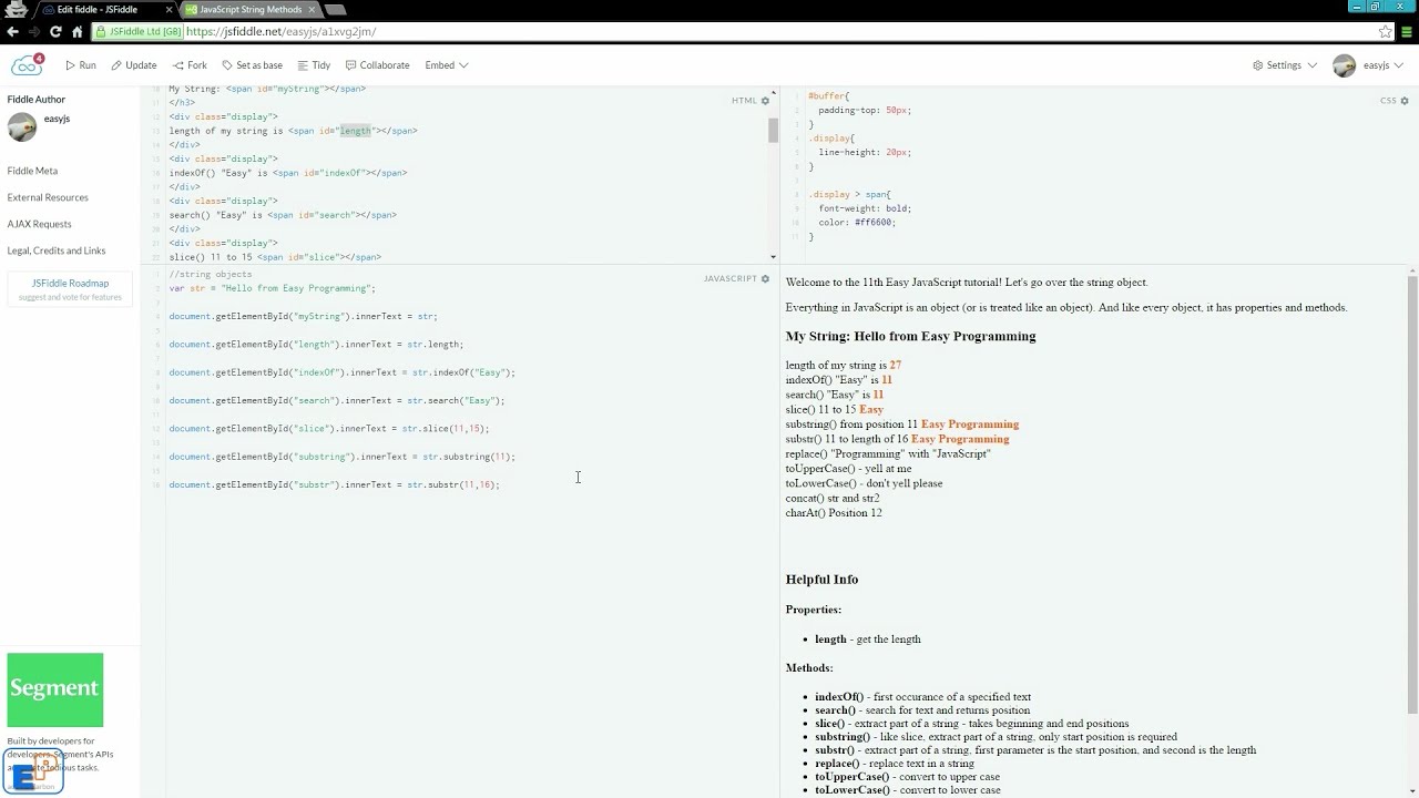 Easy Javascript String Methods 11 Youtube