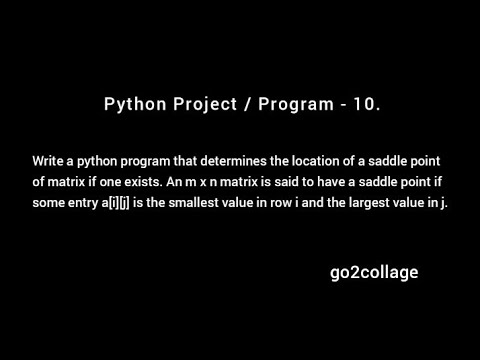 Ep 10 Language Python Program Project I Go2collage Youtube