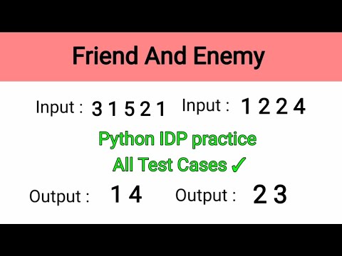 Friend And Enemy Python Idp Solutions Telugu Nxtwave Ccbp Python