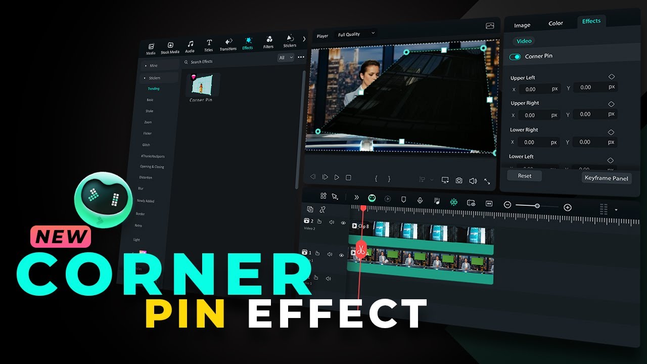 New Effect In Filmora Corner Pin Filmora Youtube