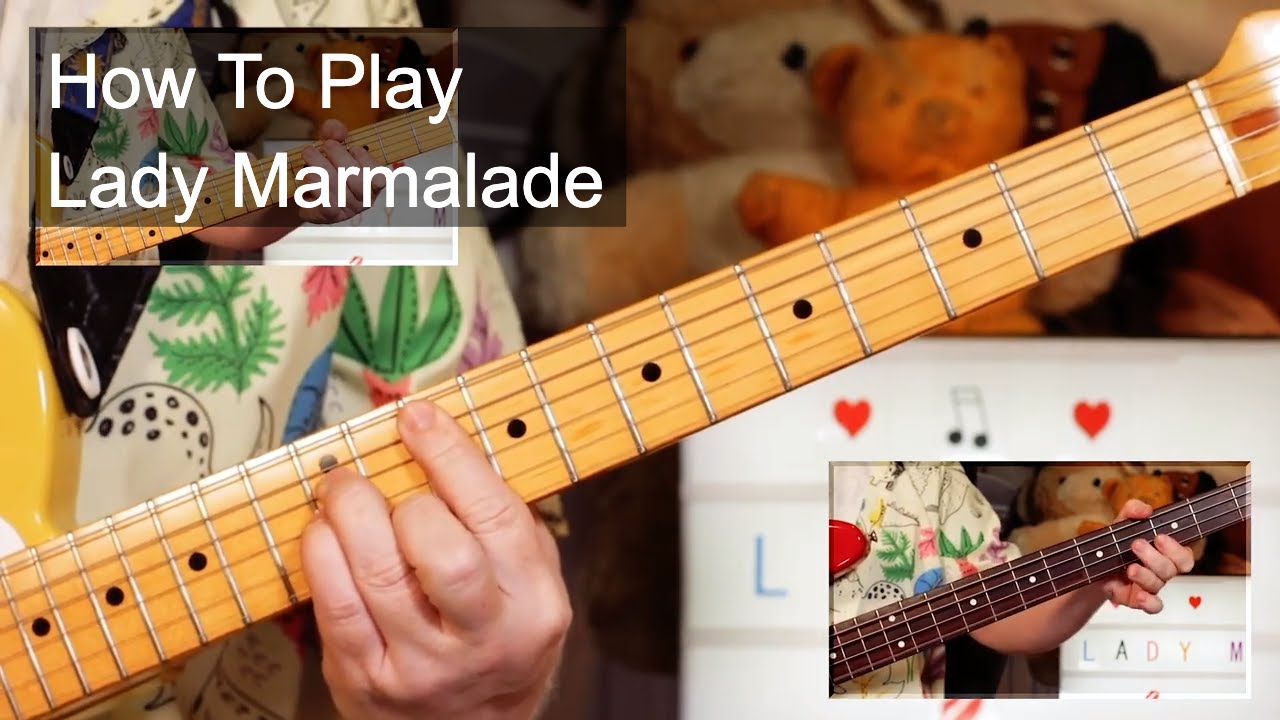 Lady Marmalade Labelle Guitar Bass Lesson Youtube