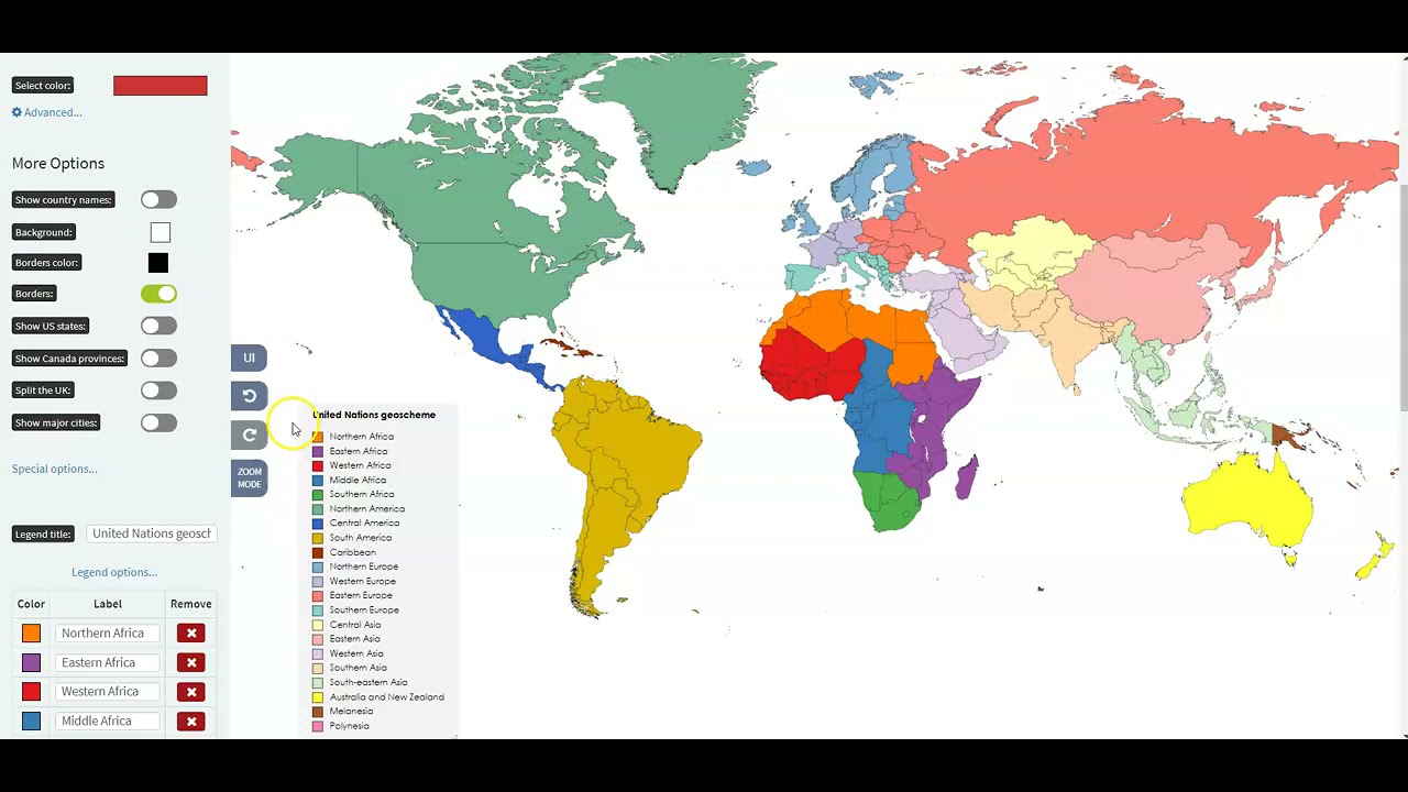 Map Legend Rearrange Rows And Change Color Groups Mapchart Tutorial