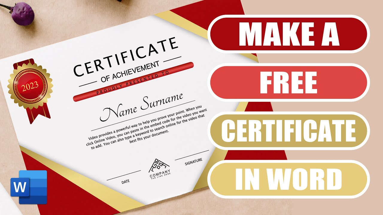 Create A Certificate Template