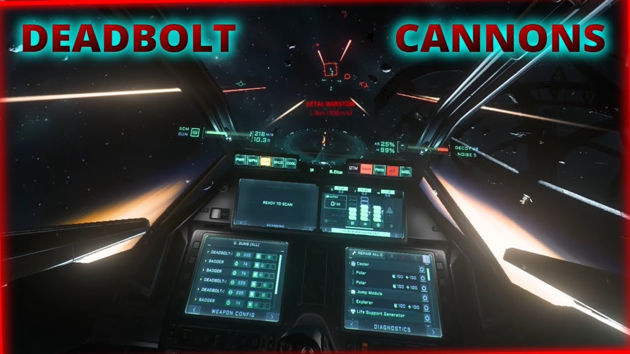 Star Citizen Deadbolt Cannons Are Powerful Alpha Live 4 5 Youtube