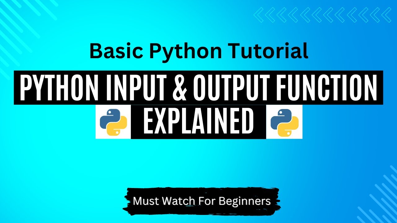 Python Input And Output Functions Explained Python S Basic Tutorials