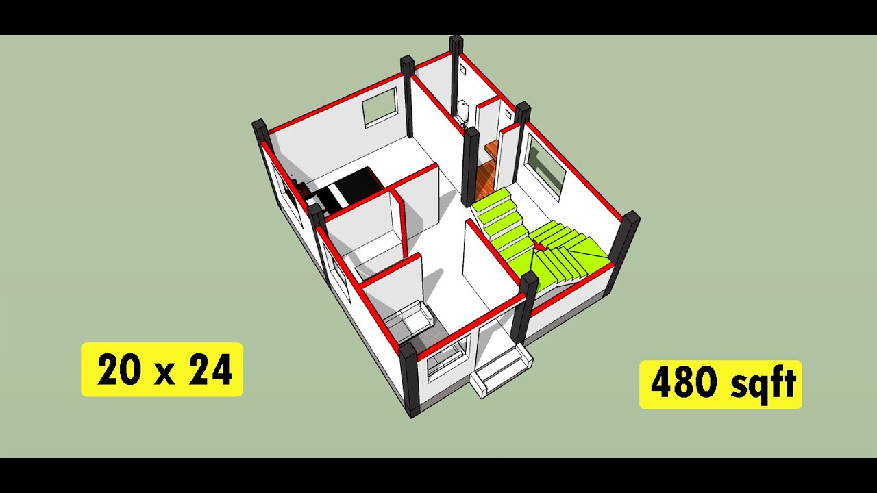 20 By 24 Simple House Plan Design Ii 20 X 24 Small Ghar Ka Naksha Ii