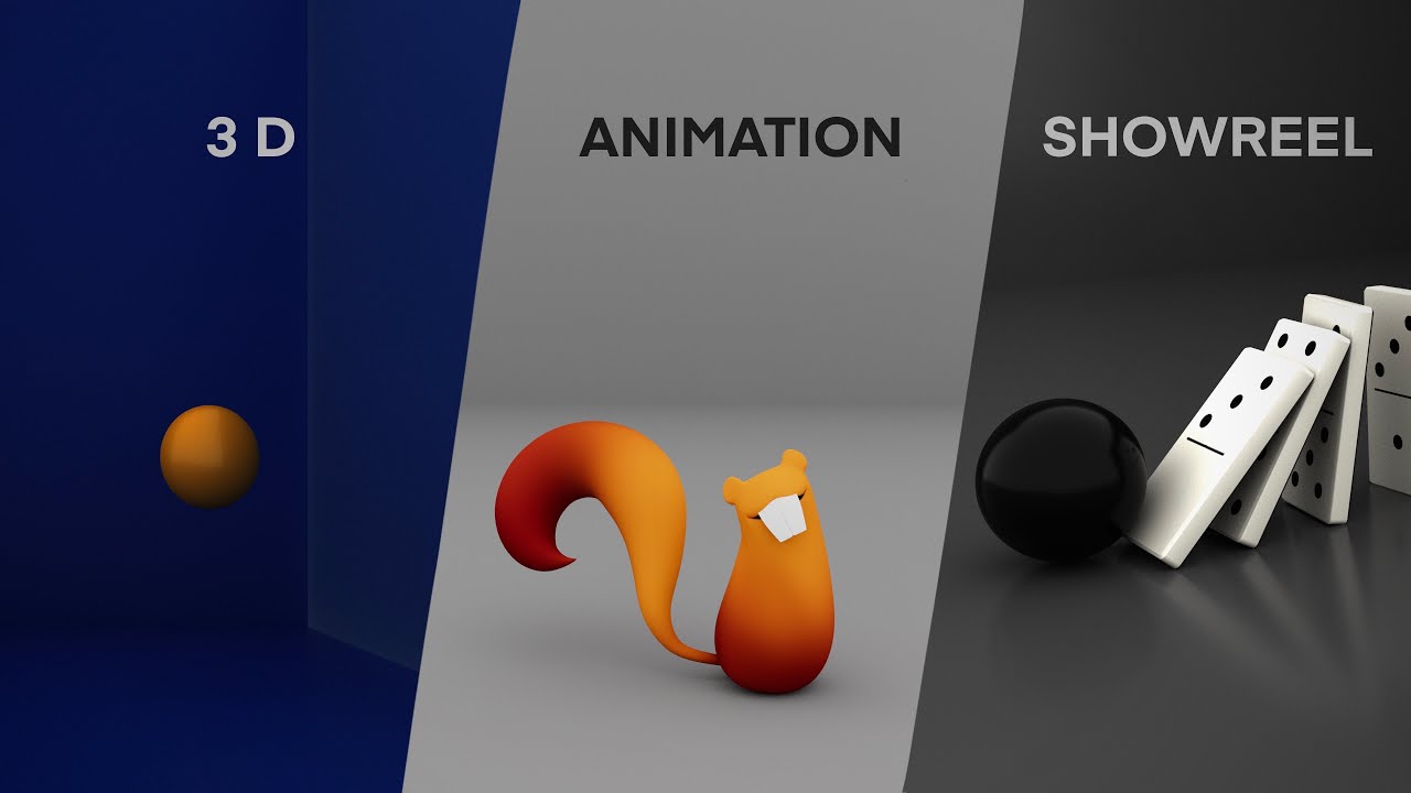 3 D Animation Showreel Squirrel Ball Domino Youtube