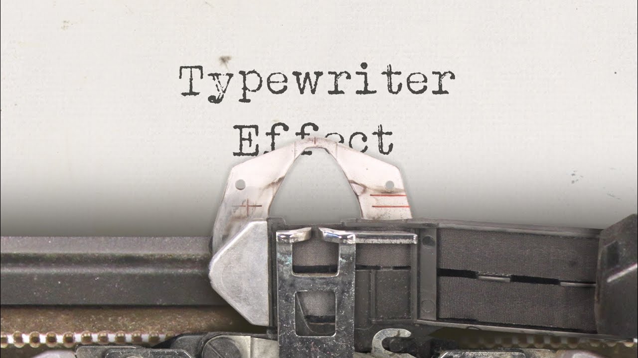 Typewriter Effect For After Effects Creation Effects