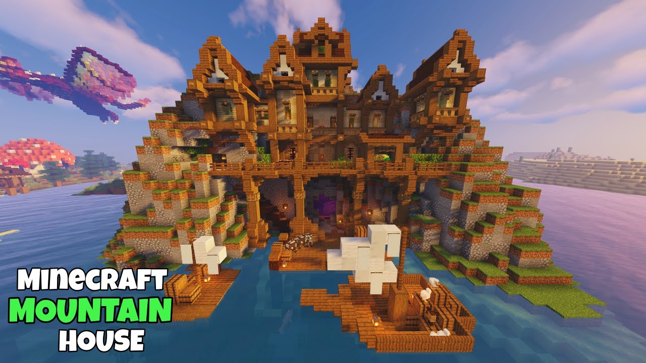 Minecraft Mountain Base Minecraft Timelapse Youtube
