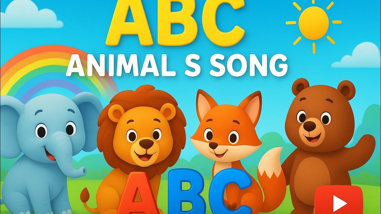 Abc Animals Song For Kids 3d Pixar Cartoon Learn Alphabet With