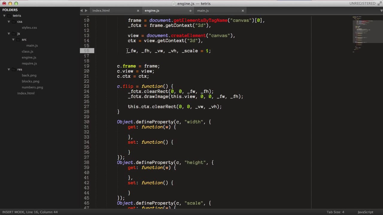 Tetris 1 Html5 Game Programming Tutorial Javascript Youtube