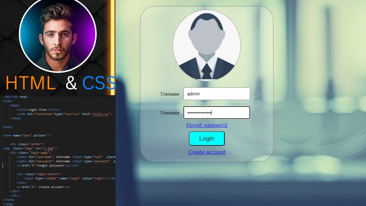 How To Create Login Form By Using Html And Css Sulei Computer