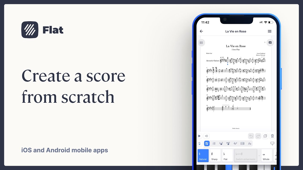Flat Mobile App How To Create Or Import A Score From Scratch Youtube