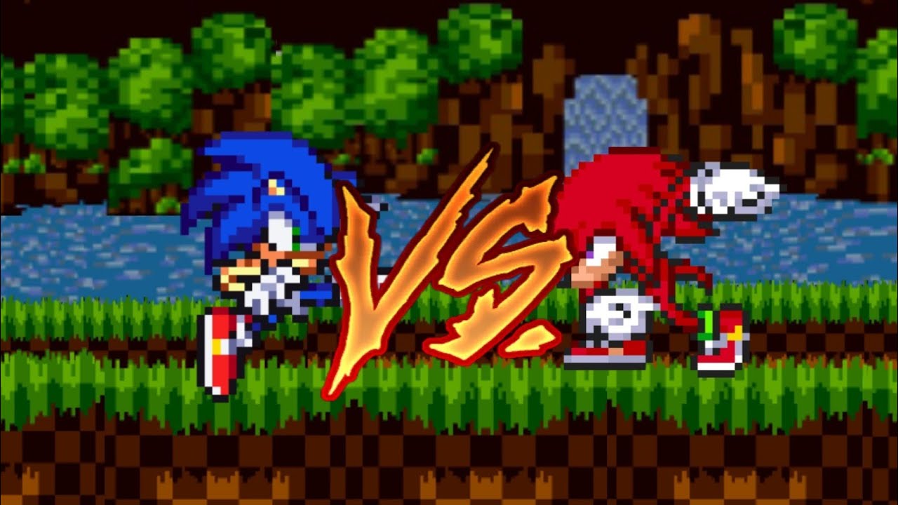 Sonic Vs Knuckles Sprite Animation Youtube
