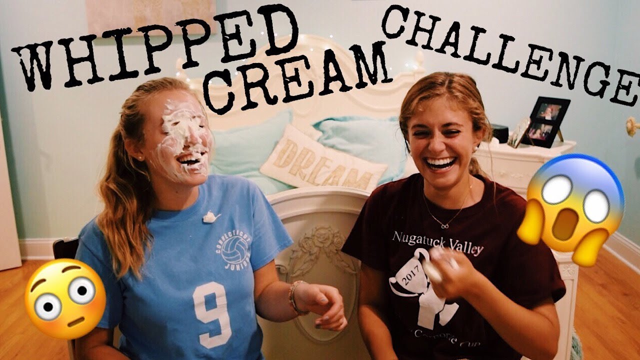Whipped Cream Challenge Katerina Claire Youtube