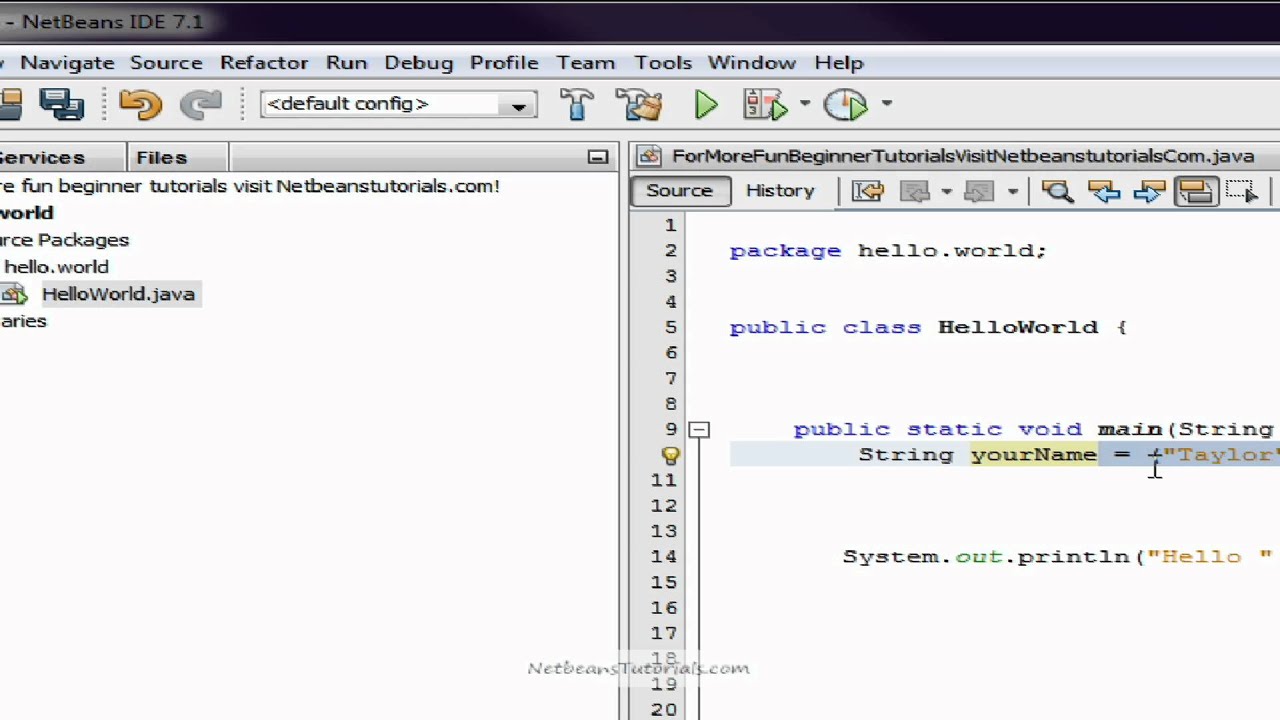 How To Use The String And Int Variables In Netbeans Youtube