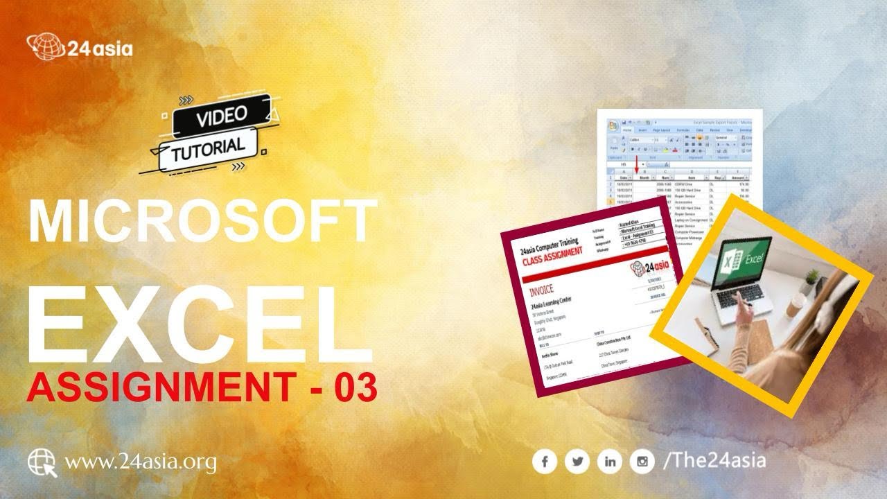 Microsoft Excel Assignment 03 Video Tutorial Youtube