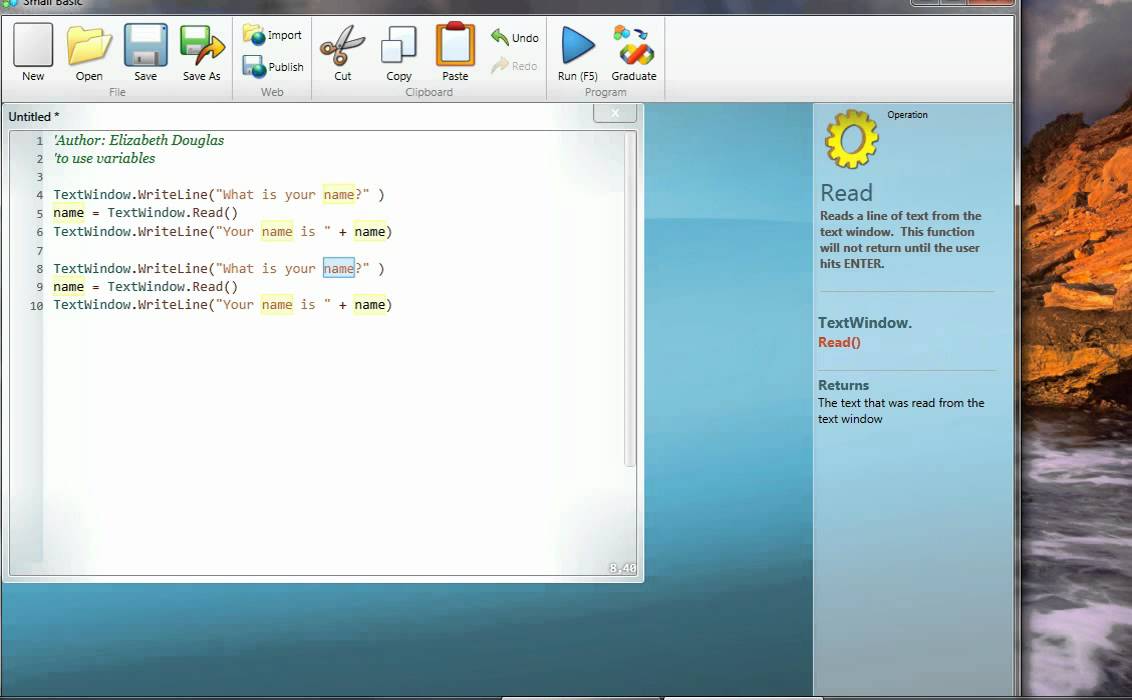 Small Basic Input At Alexander Hickson Blog