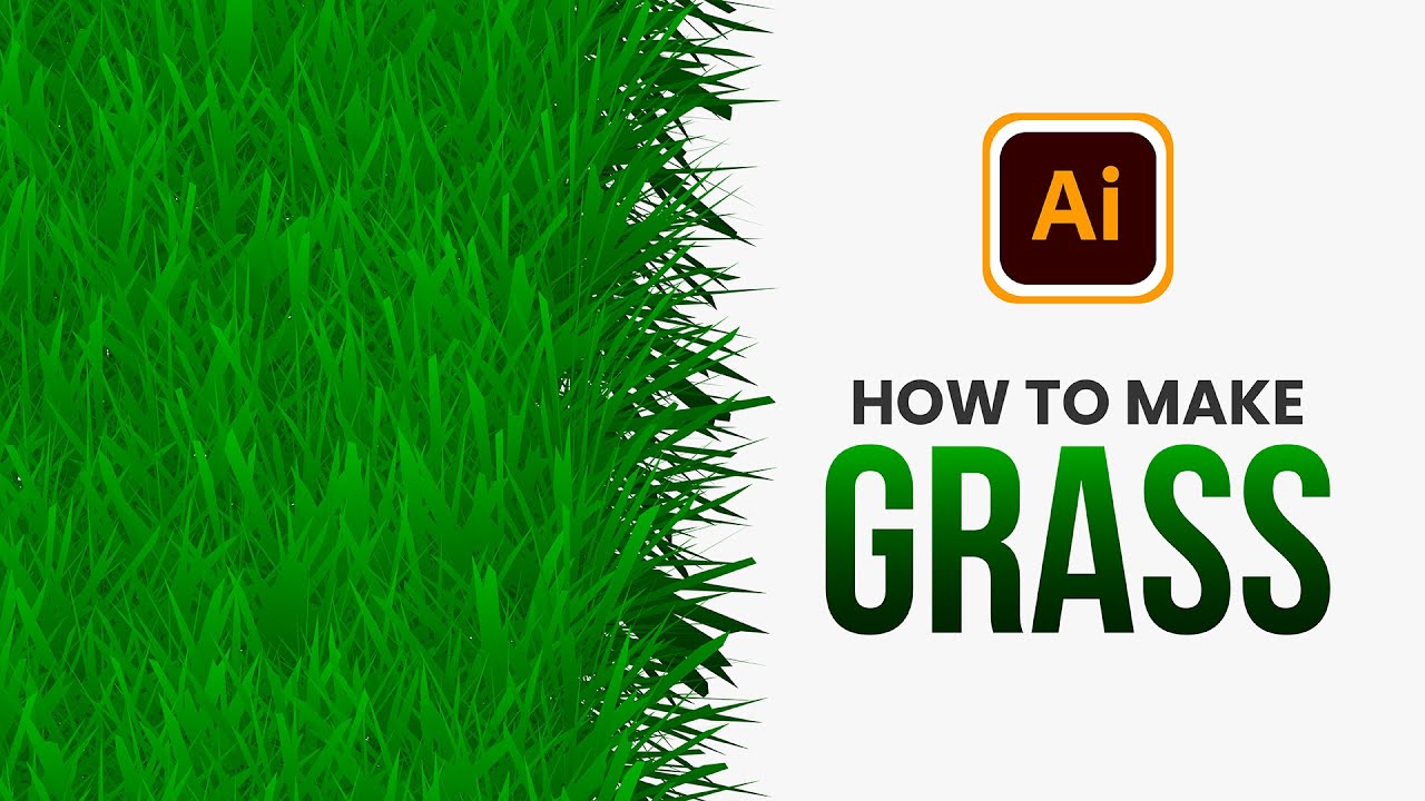 Easiest Way To Create Grass In Illustrator Illustrator Tutorial Youtube