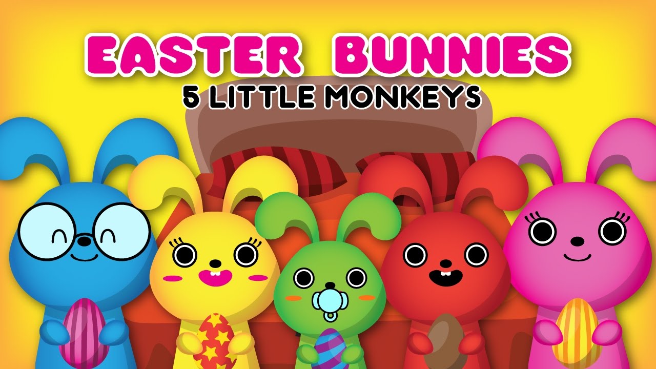 Five Little Monkeys Jumping On The Bed 5 Little Easter Bunnies By