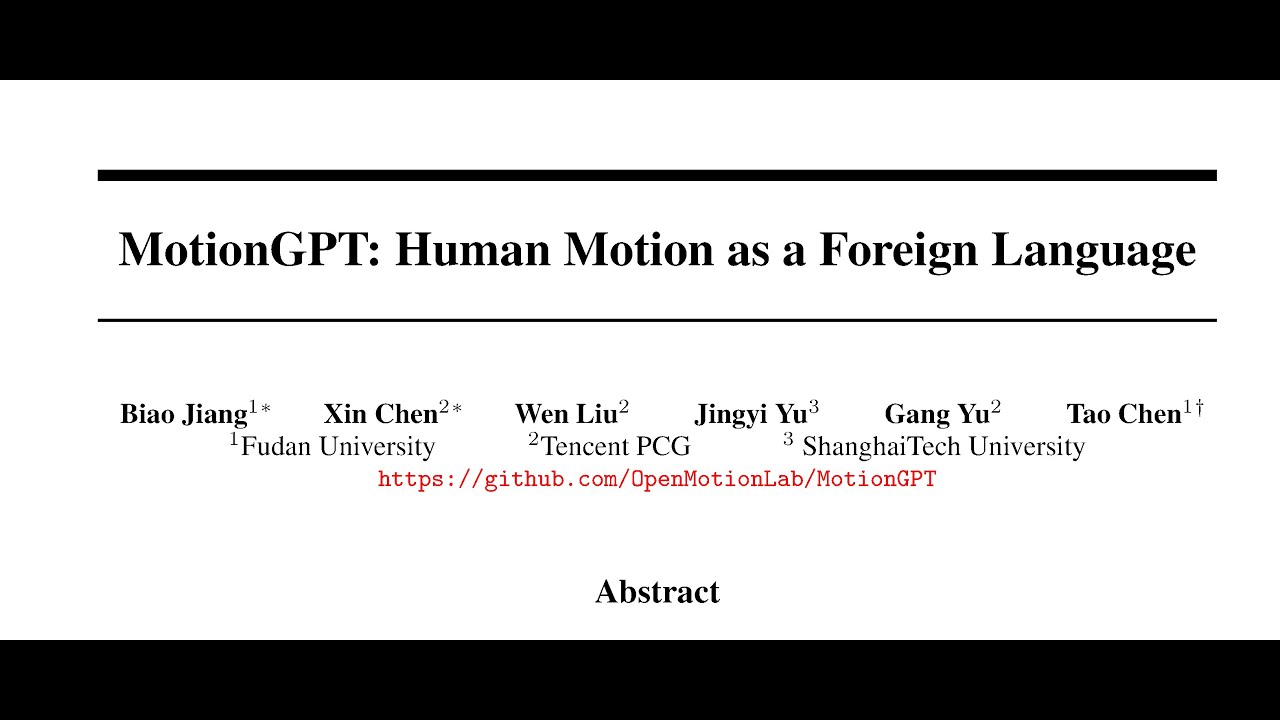 Motiongpt Human Motion As A Foreign Language Youtube
