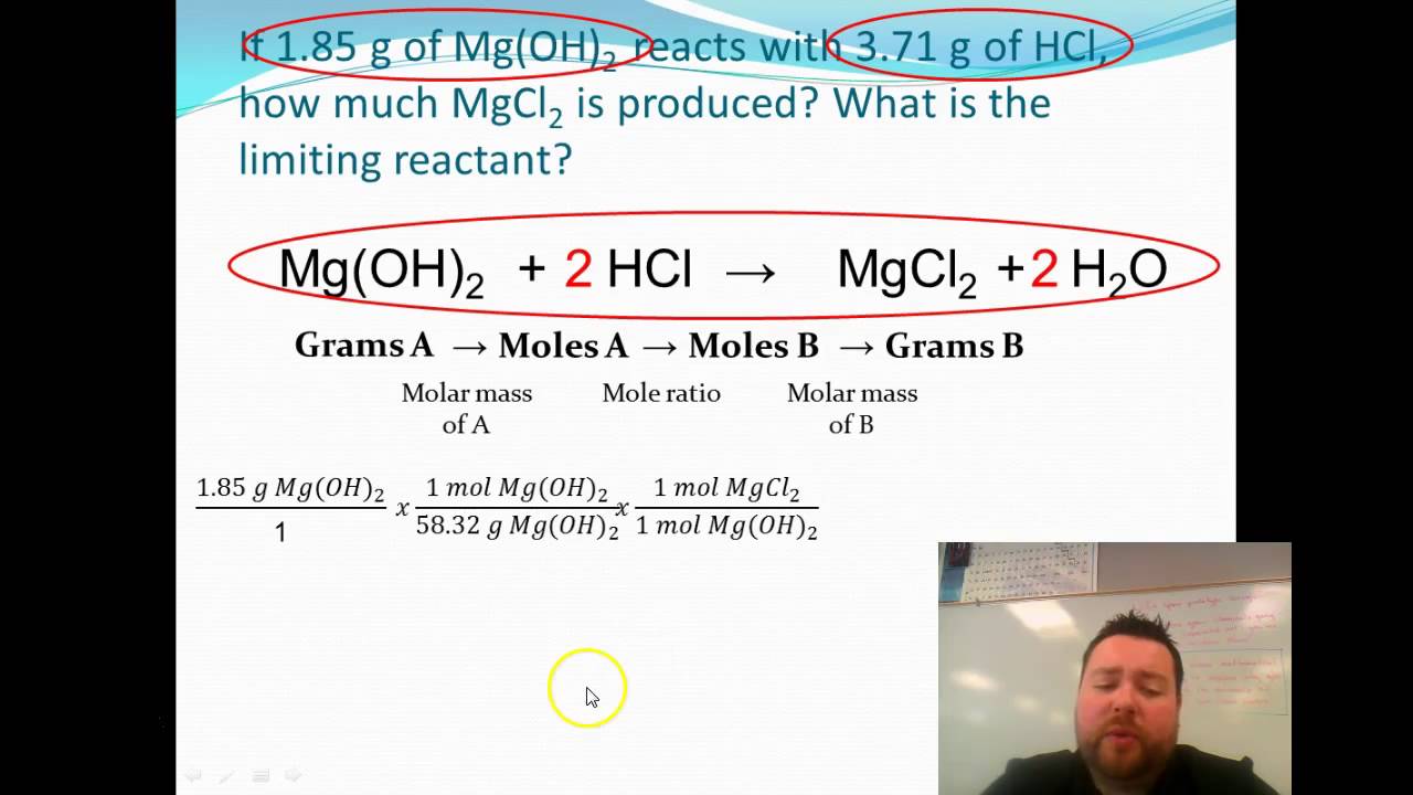 Limiting Reactant Practice Problem Youtube