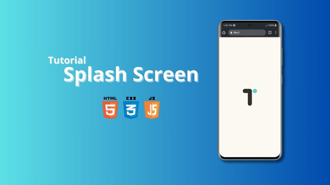 Tutorial Membuat Splash Screen Dengan Html Css Dan Javascript Youtube