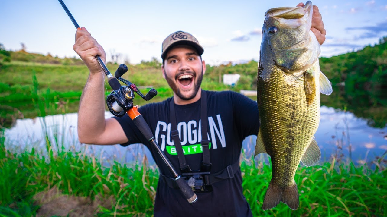 Fishing My Backyard Pond For The First Time Surprise Catch Youtube