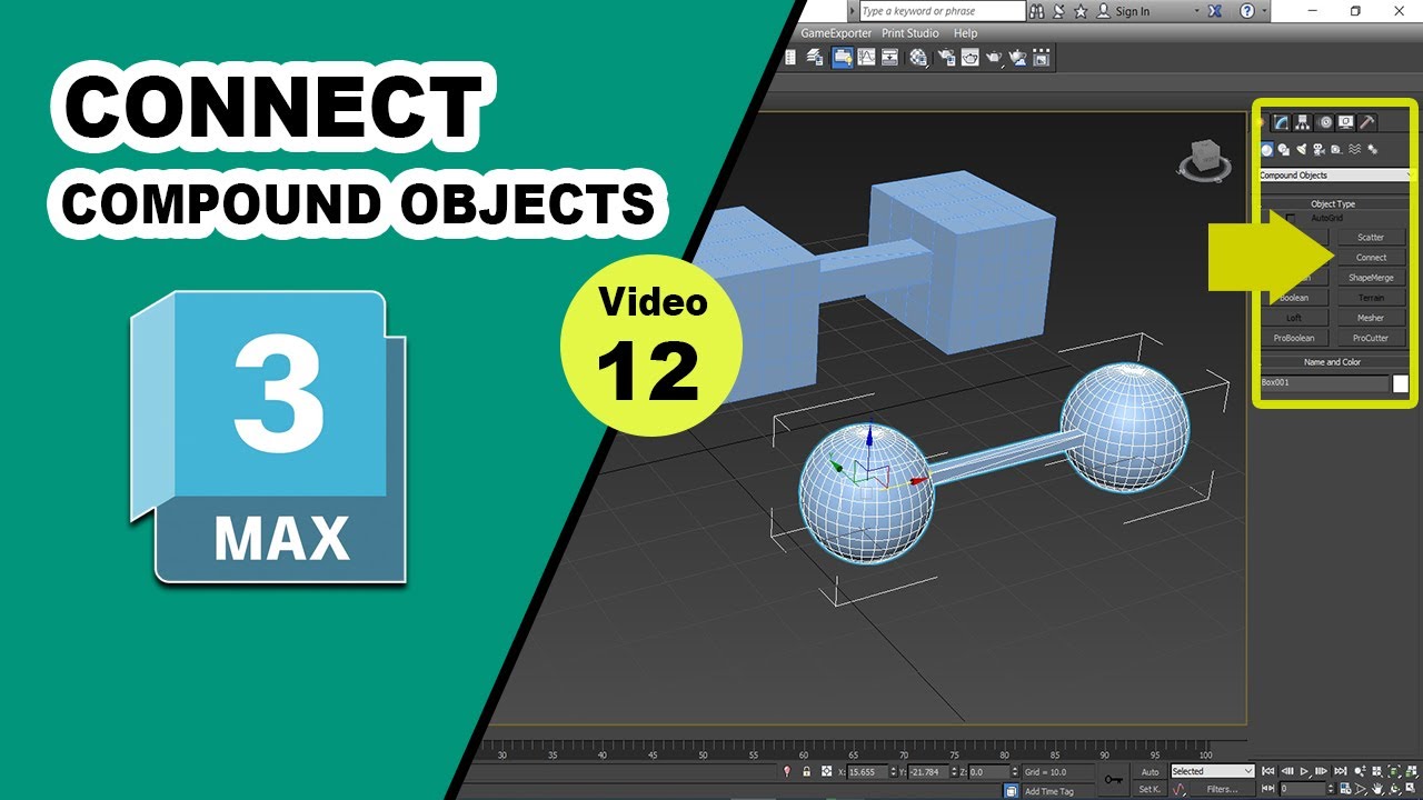 Connect In 3ds Max Compound Objects In 3ds Max 3ds Max Tutorials