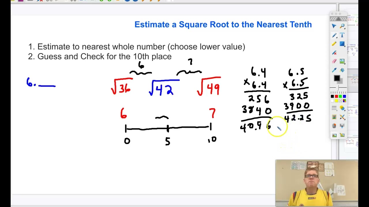 Estimate Square Root To The Nearest Tenth Youtube