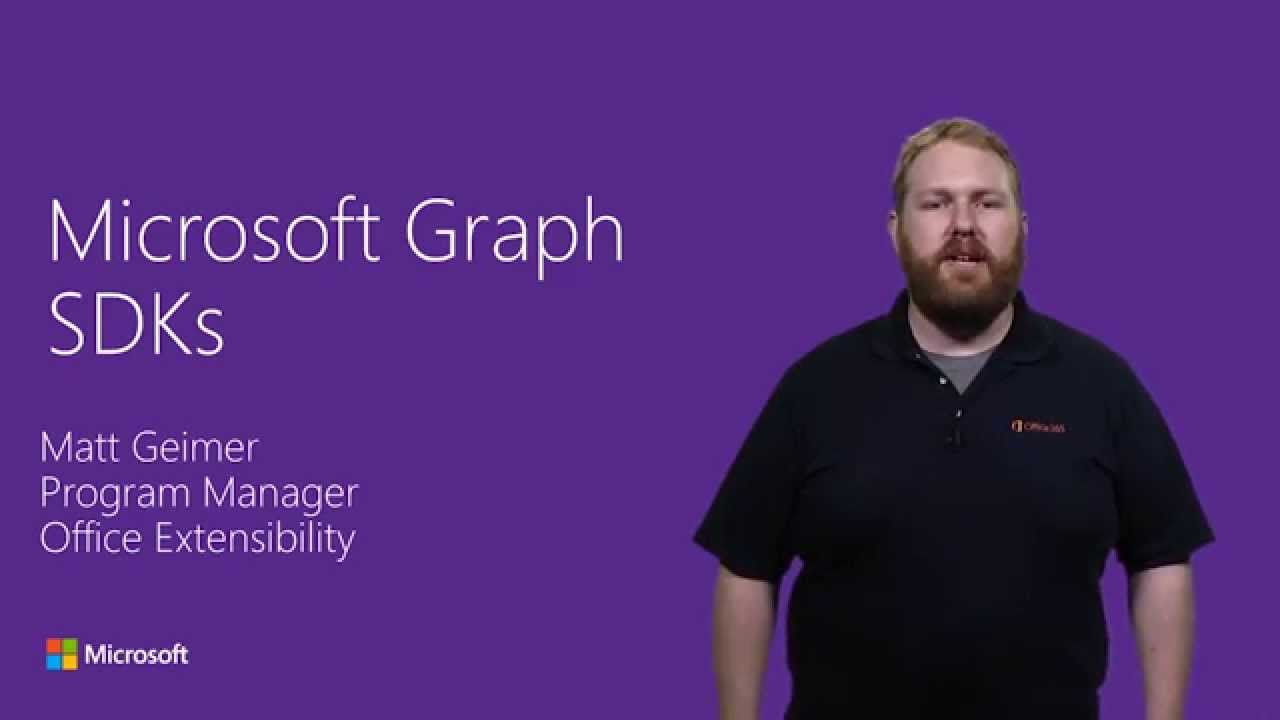 Sdks And Tooling For Microsoft Graph Youtube