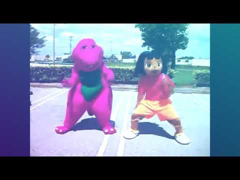 Dora La Exploradora Y Barney Bailando Youtube