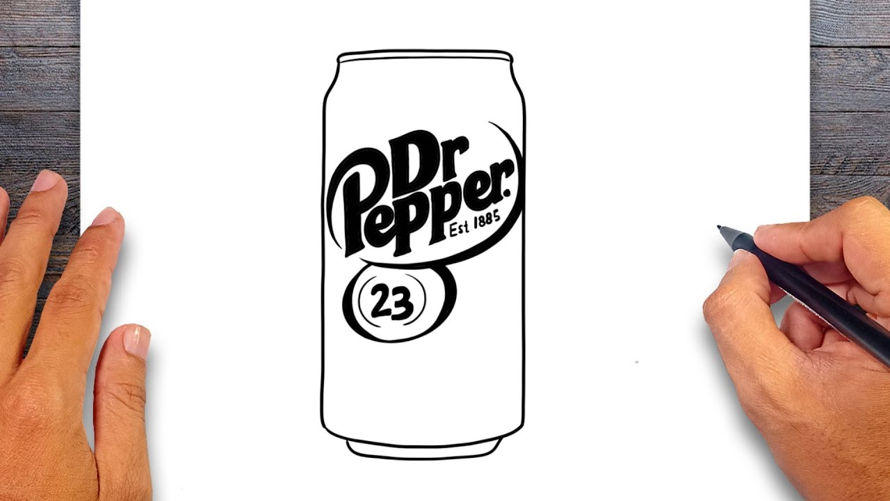 How To Draw Dr Pepper Youtube
