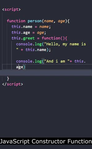 Javascript Constructor Function Shorts Shortsviral Reels Trending