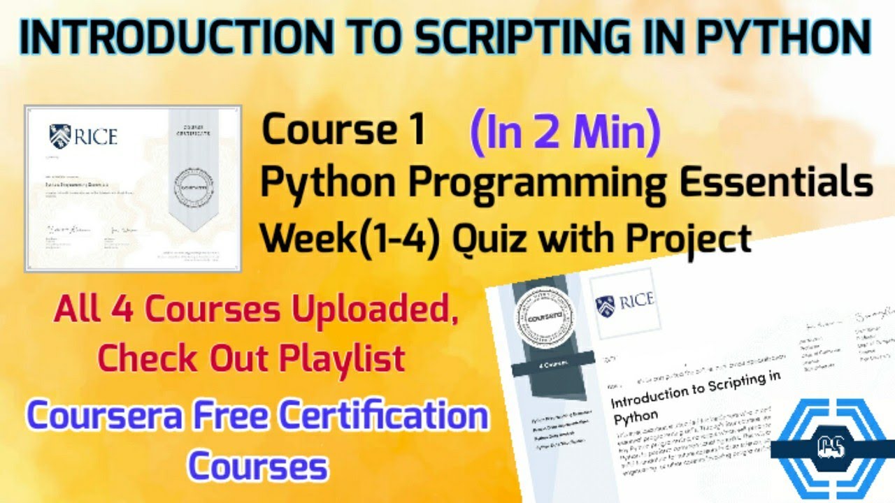 Python Programming Essentials Coursera All Quiz Answers
