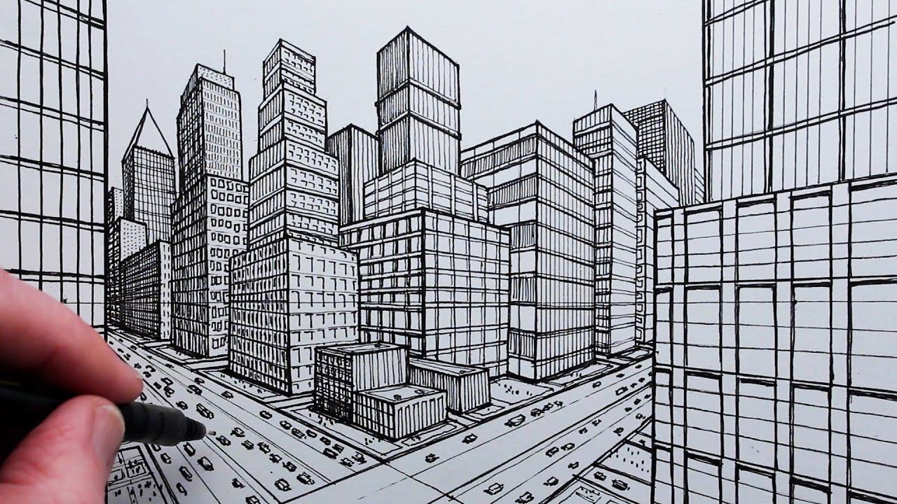 Perspective City Drawing