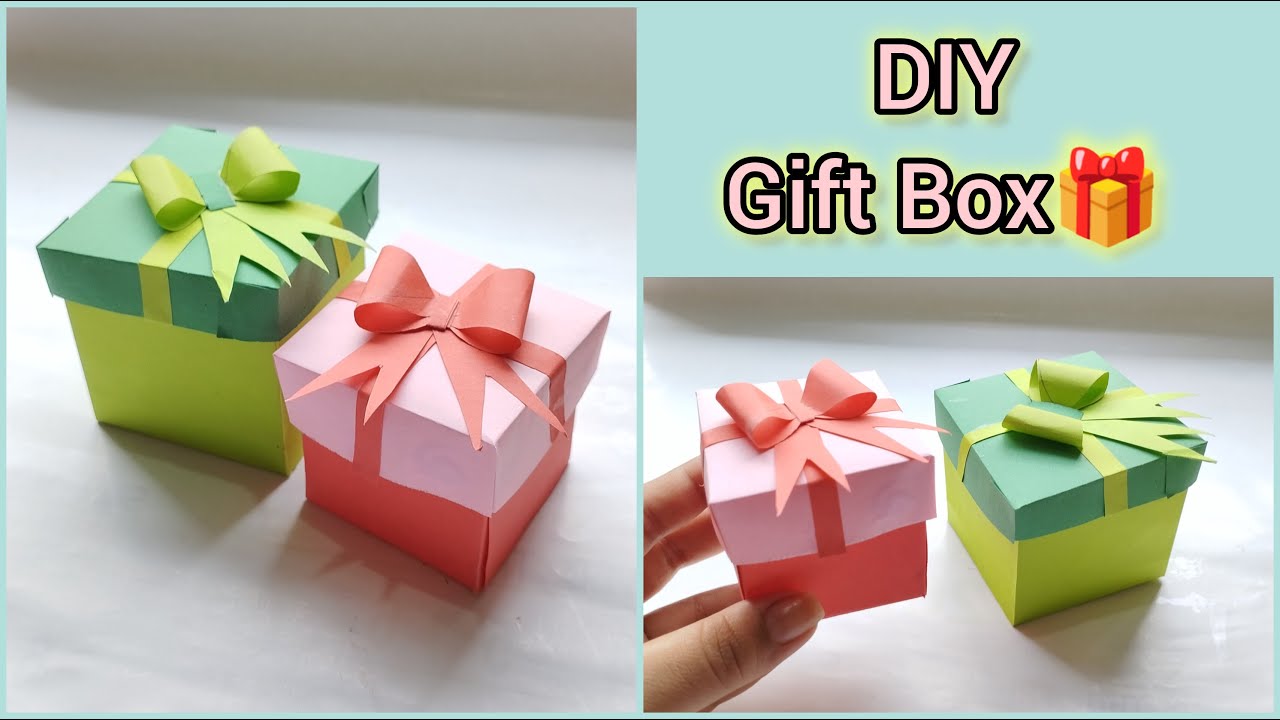 Diy Gift Box How To Make Gift Box Easy Paper Crafts Idea Youtube