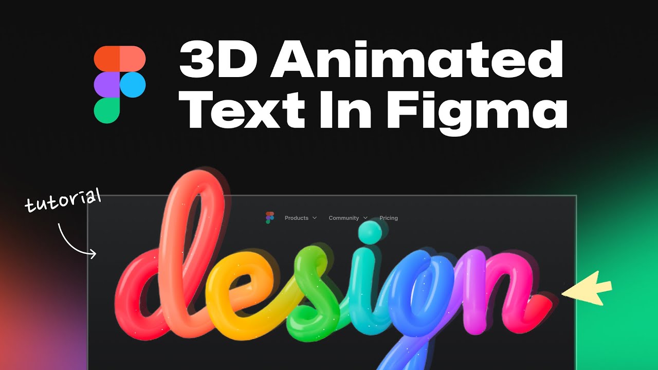3d Animated Text In Figma Create Custom 3d Font Animation Youtube