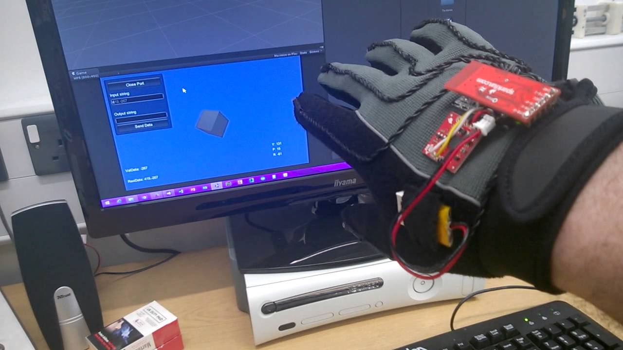 Low Cost Vr Glove Unity Serialport Script Youtube