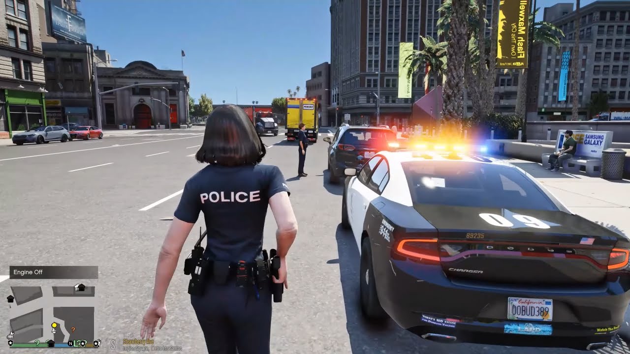 Gta 5 Lspdfr Playing As A Lapd Metro Female Officer Charger Pursuit