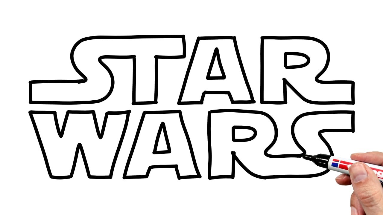 How To Draw The Star Wars Logo Youtube