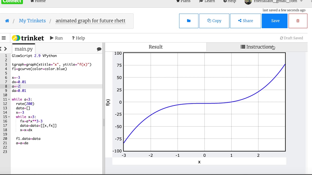 How To Make Animated Graphs In Vpython Glowscript Youtube