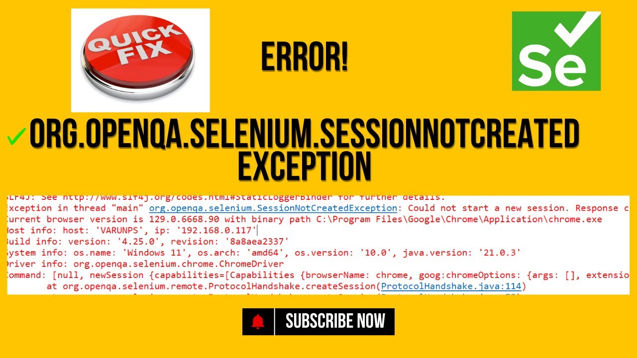 Understanding Sessionnotcreatedexception In Selenium Webdriver