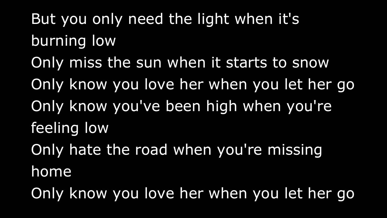 Passenger Let Her Go Lyrics Inglasi