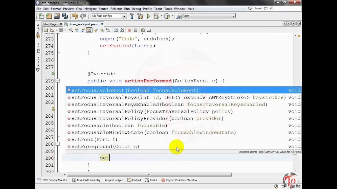 Java Notepad Project Part 9 Youtube
