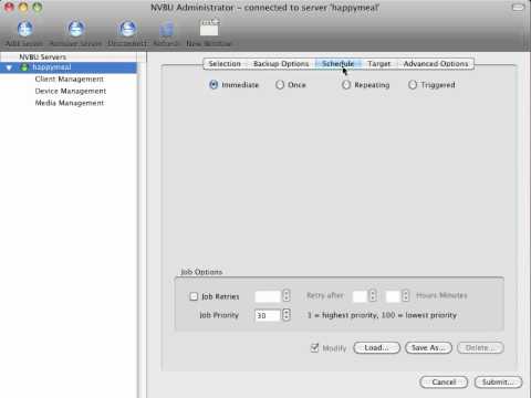 Netvault Backup Os X Ndmp Backup Creation Youtube