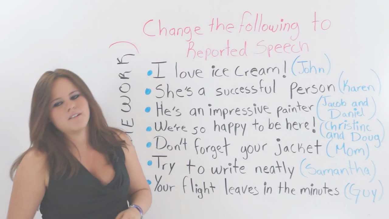English Grammar Reported Speech How To Use It Youtube